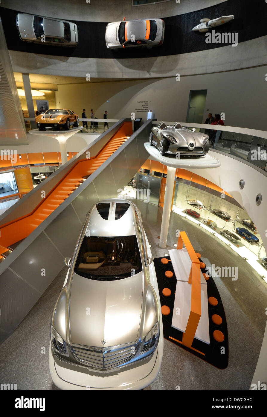 Stuttgart, Germany. 03rd Mar, 2014. A view inside of the Mercedes-Benz ...