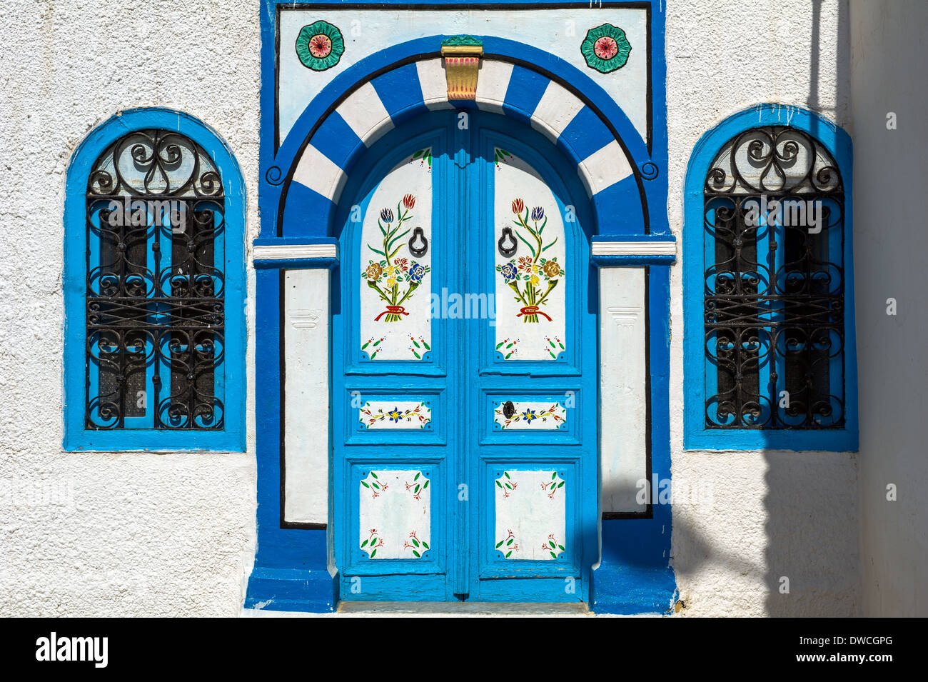 North Africa. Tunisia, Cape Bon, Nabeul. Typical Traditional door Stock ...