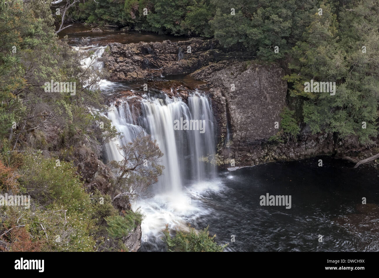 Pencil Pine waterfall, Cradle Mountain National Park, Tasmania ...