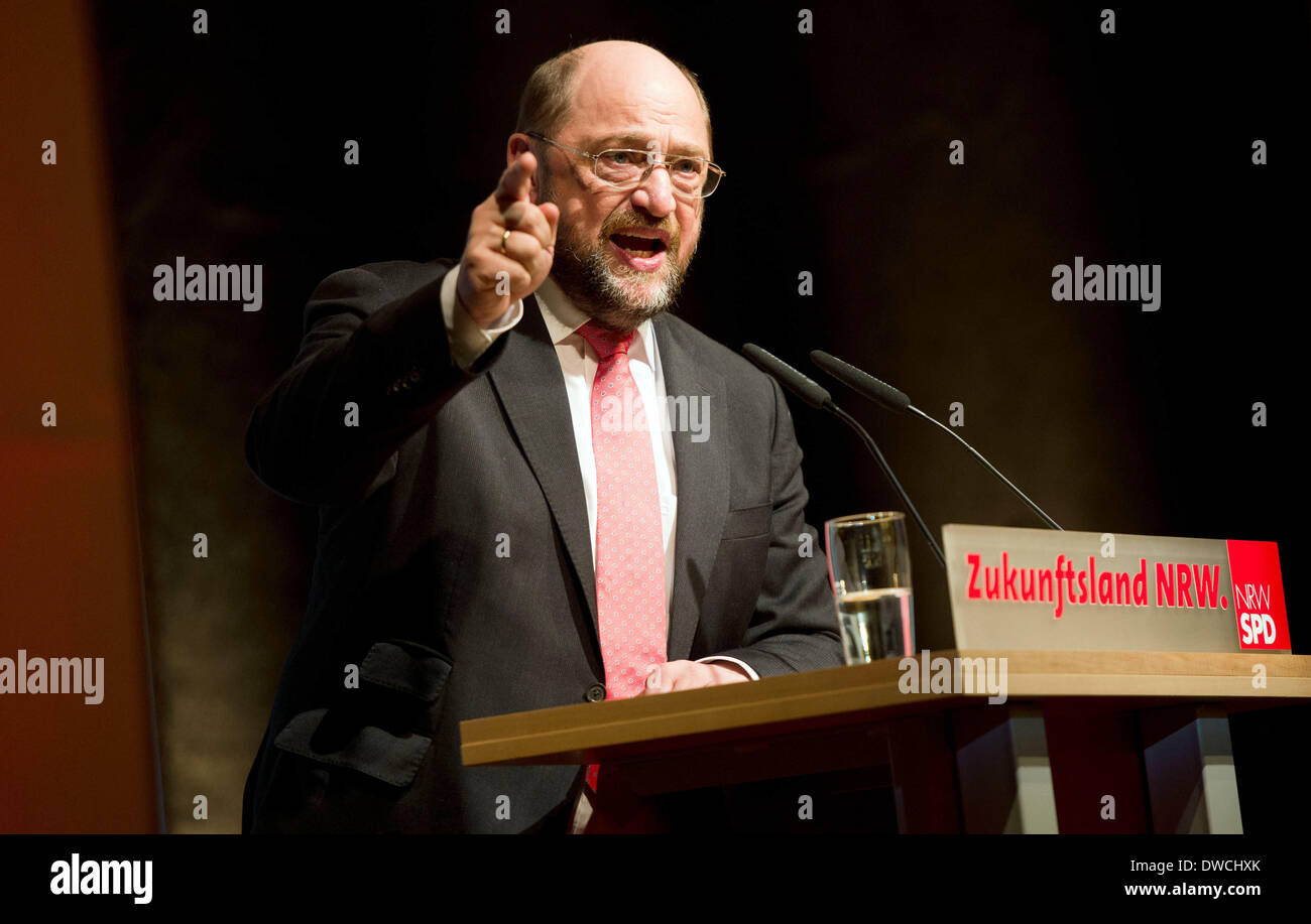 Schwerte, Germany. 05th Mar, 2014. Martin Schulz, SPD top candidate for ...