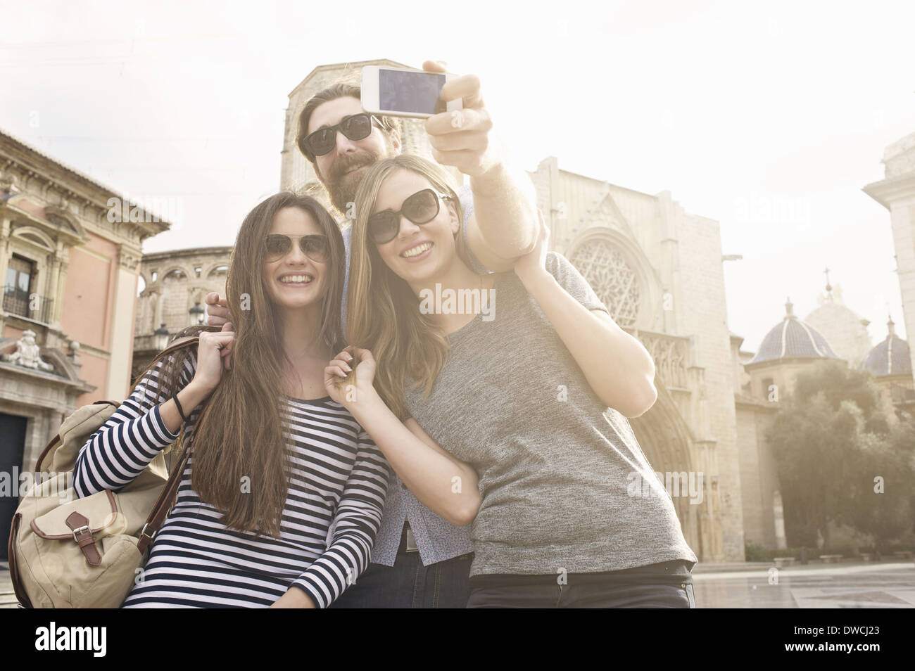 Tourists male female posing hi-res stock photography and images - Alamy