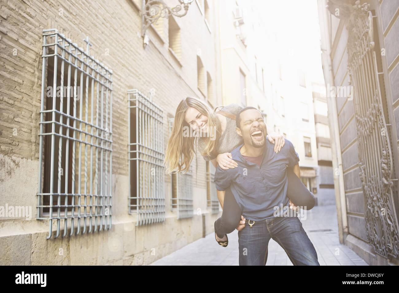 Piggy back ride hi-res stock photography and images - Alamy