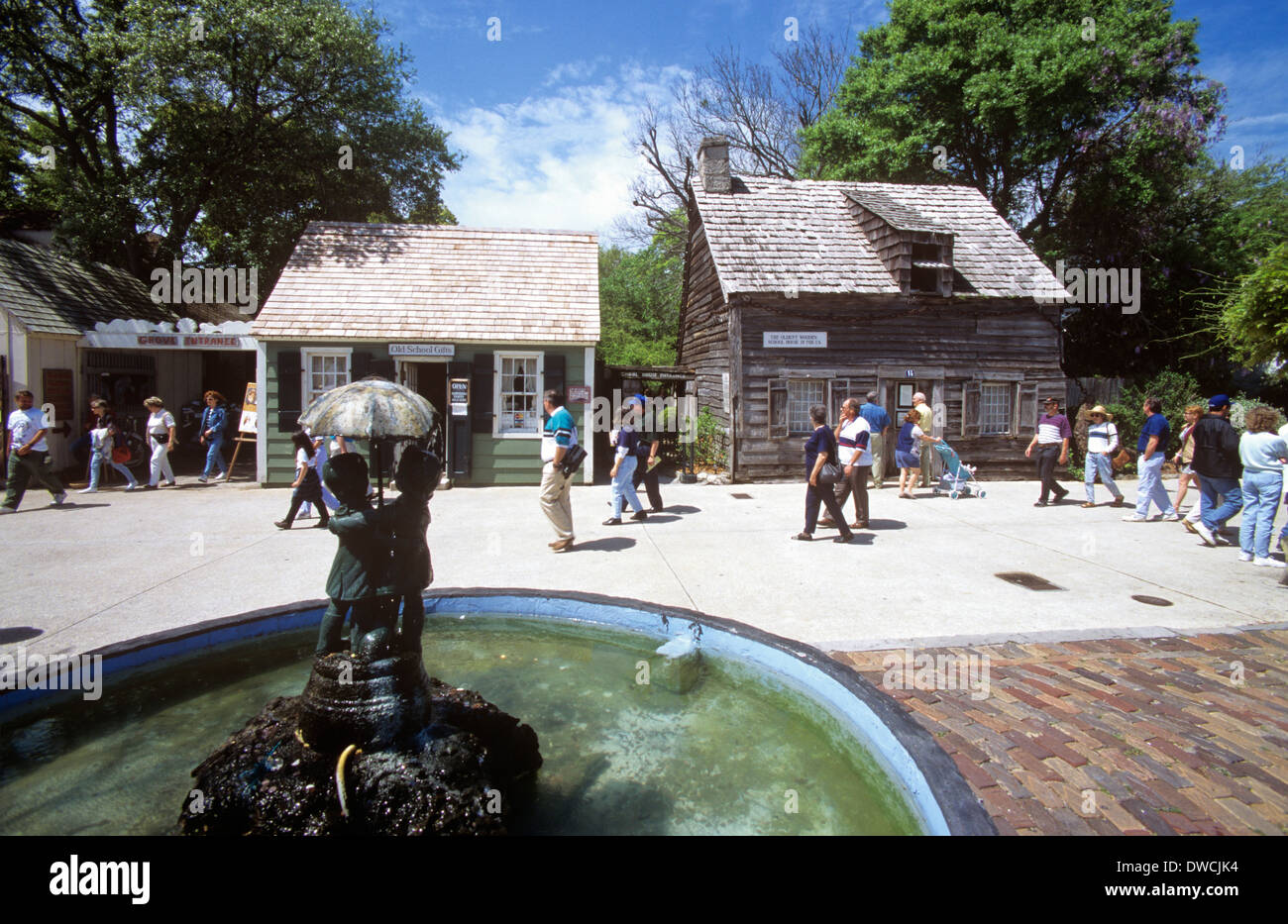 Visitors explore St. George Street in the old Spanish Quarter of St ...
