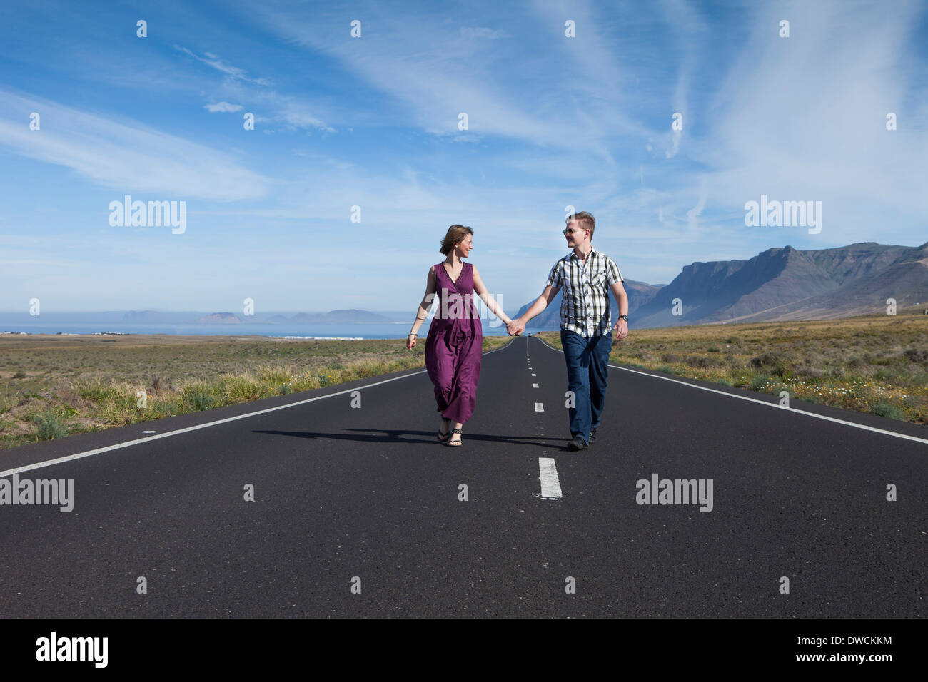 Couple at start of life's journey together Stock Photo - Alamy