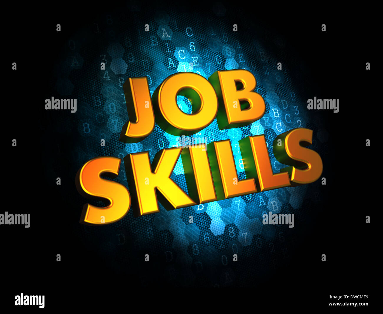 Job Skills Concept on Digital Background Stock Photo - Alamy