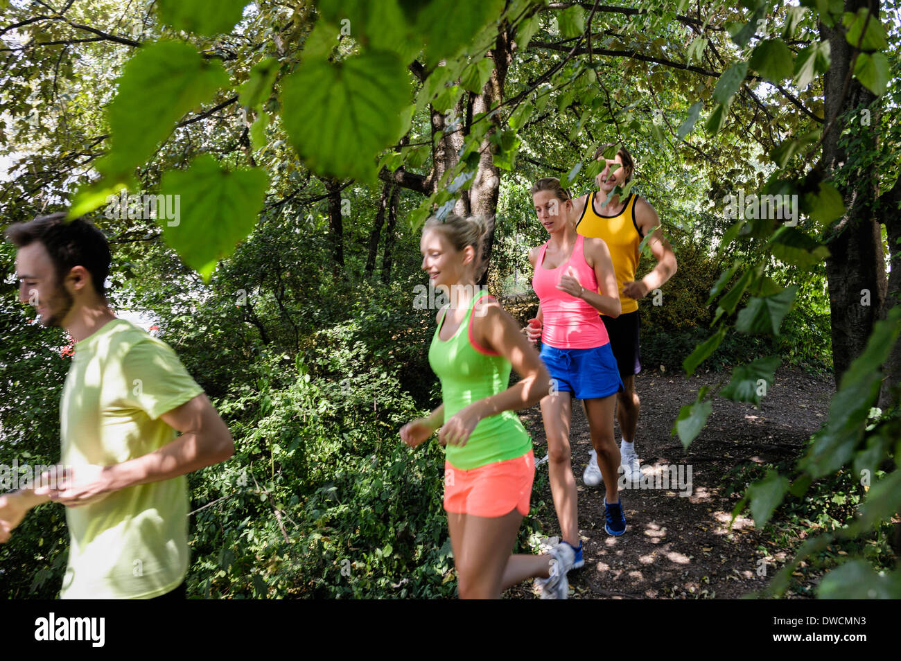 Group People Running Through Park High Resolution Stock Photography and ...