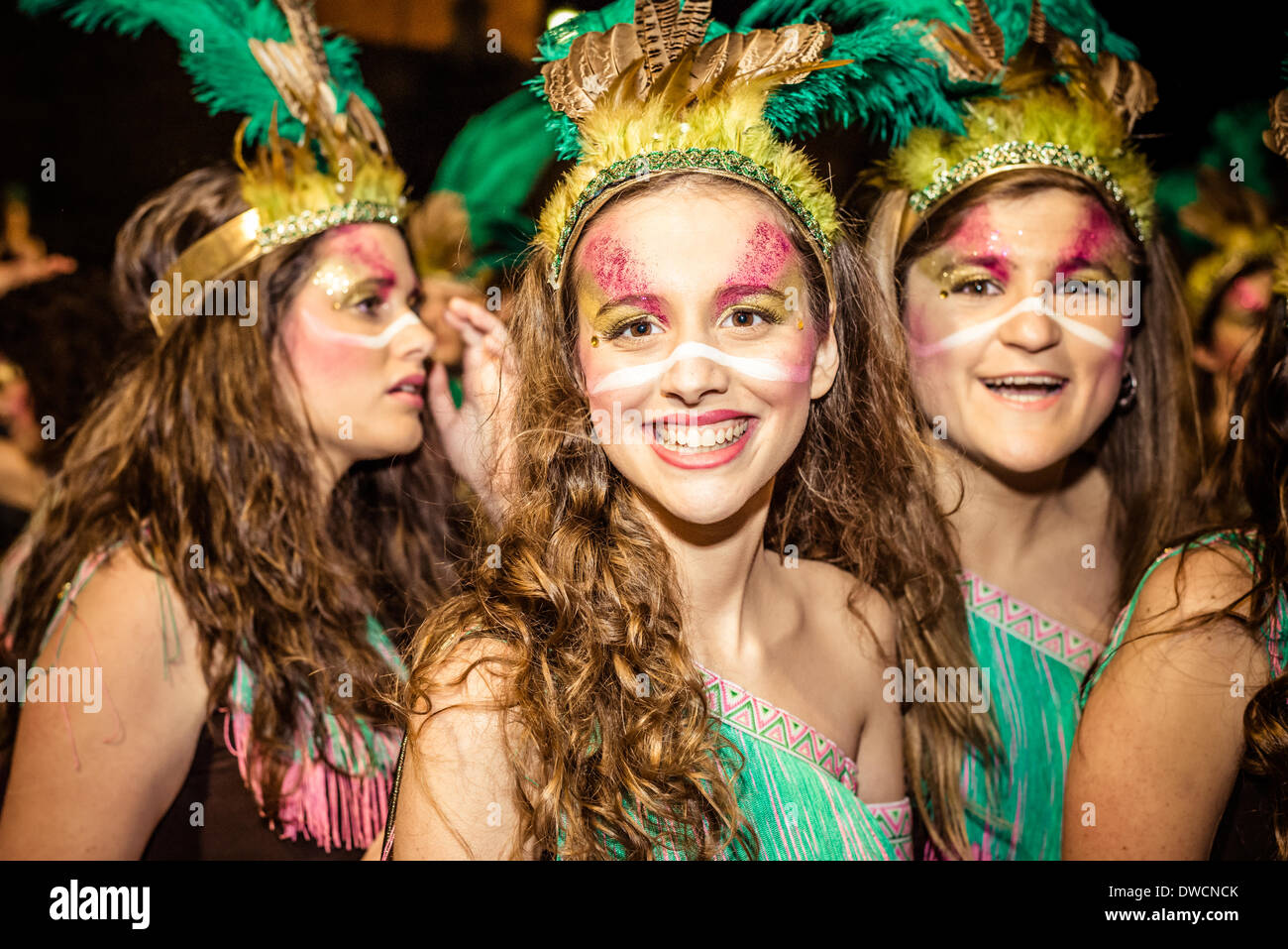 Colorful dancers during carnaval parade hi-res stock photography and ...