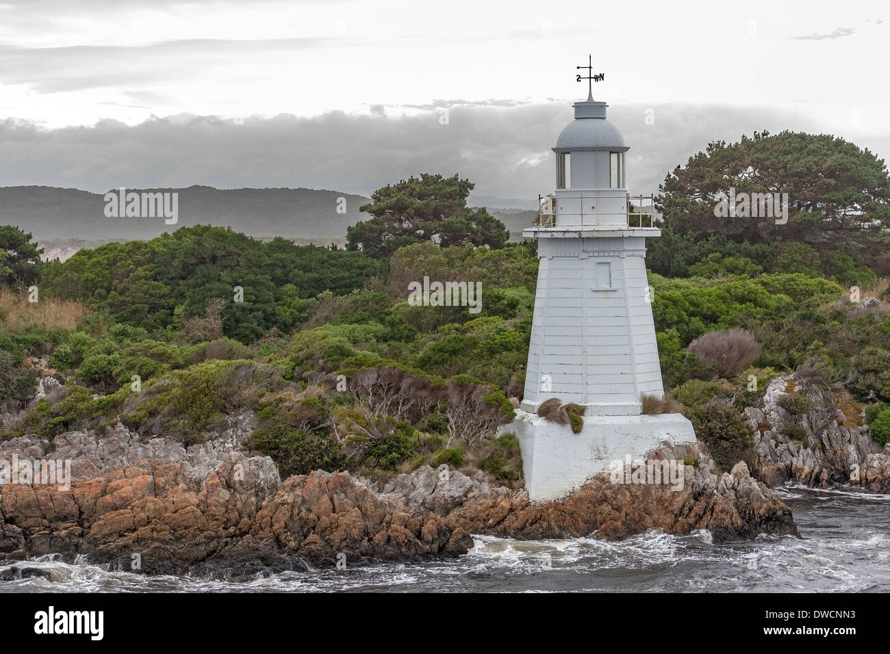 Entrance Lighthouse, Hells Gates, Macquarie Harbour, Strahan, Tasmania ...