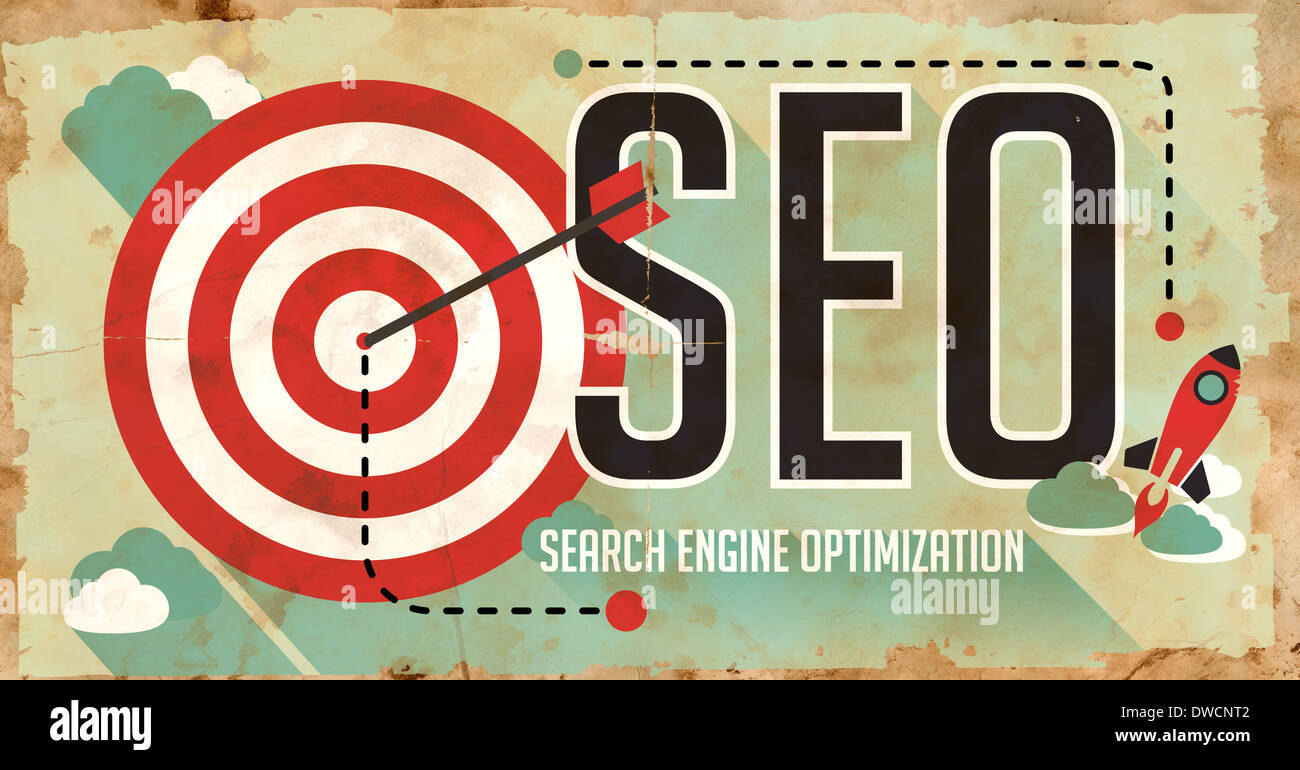 SEO Concept. Poster in Flat Design Stock Photo - Alamy