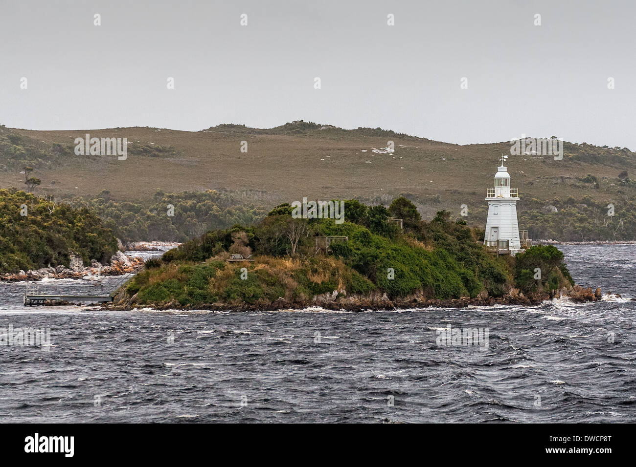 Entrance Lighthouse, Hells Gates, Macquarie Harbour, Strahan, Tasmania ...