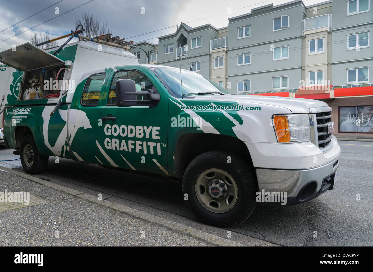 Goodbye graffiti removal truck hi-res stock photography and images - Alamy