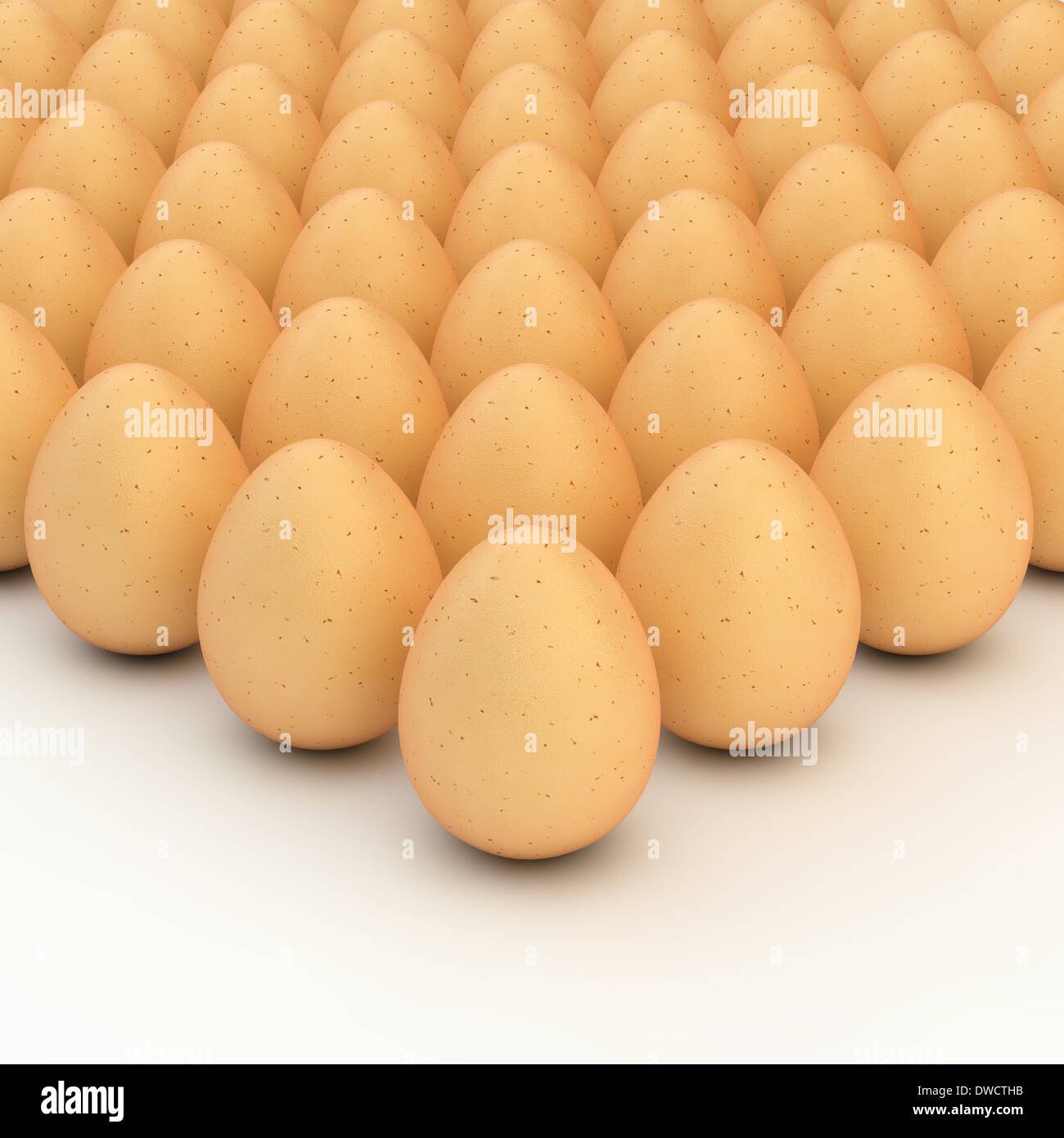 Multiple brown eggs , Easter Stock Photo - Alamy
