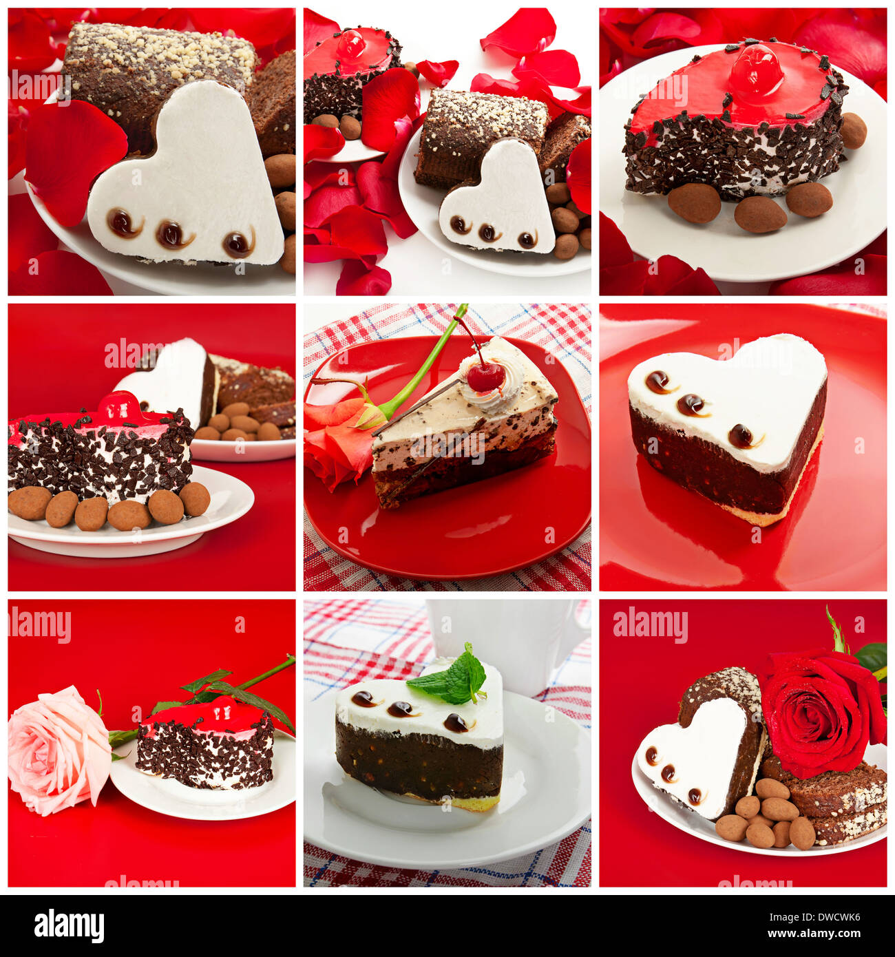 Birthday cakes set party cake hi-res stock photography and images - Alamy