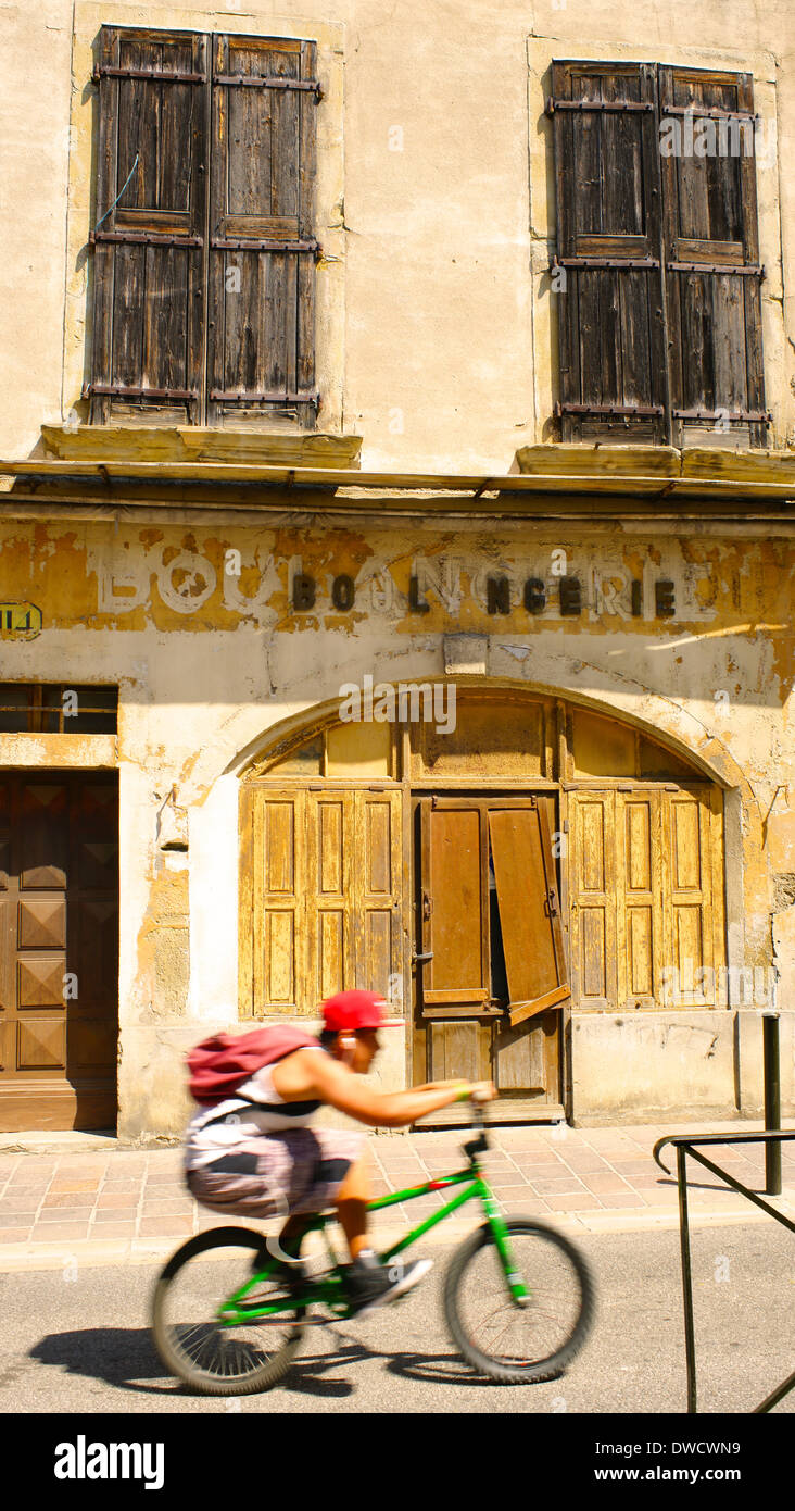 Old shops in Rue Trivalle, Carcassonne, Languedoc-Roussillon, France ...