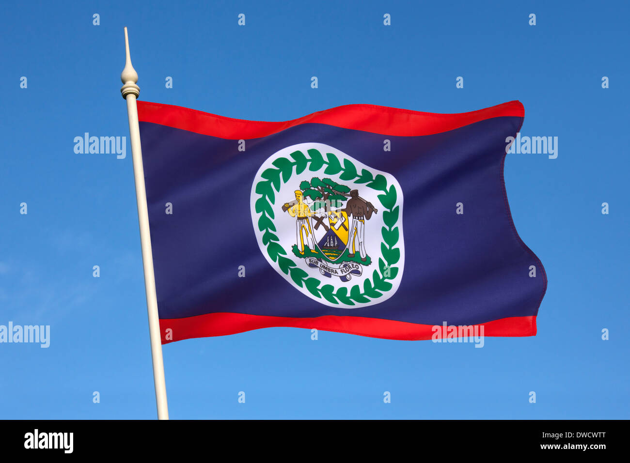 Belize flag hi-res stock photography and images - Alamy