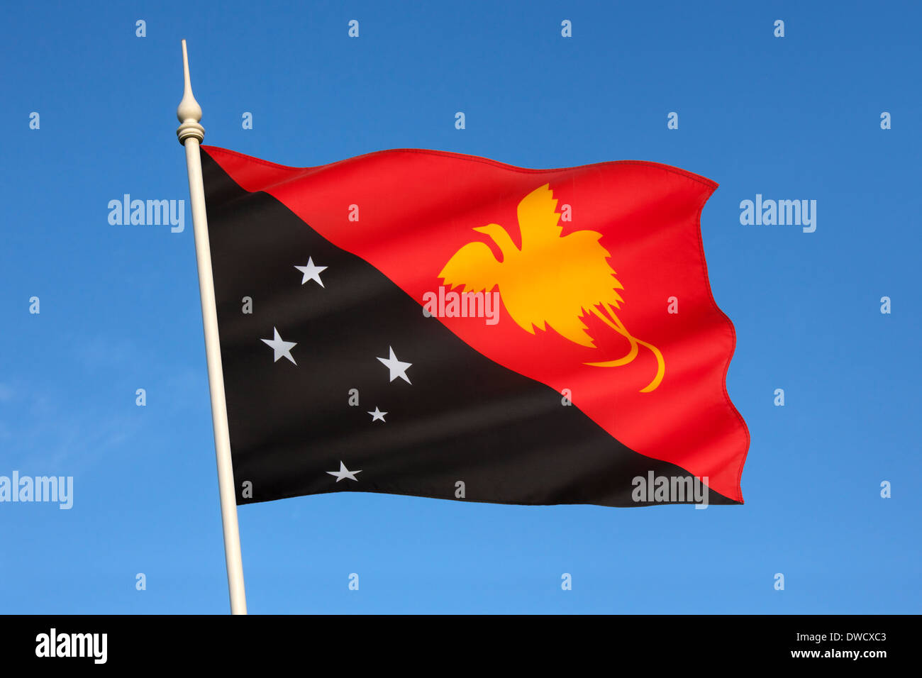 The flag of Papua New Guinea Stock Photo - Alamy