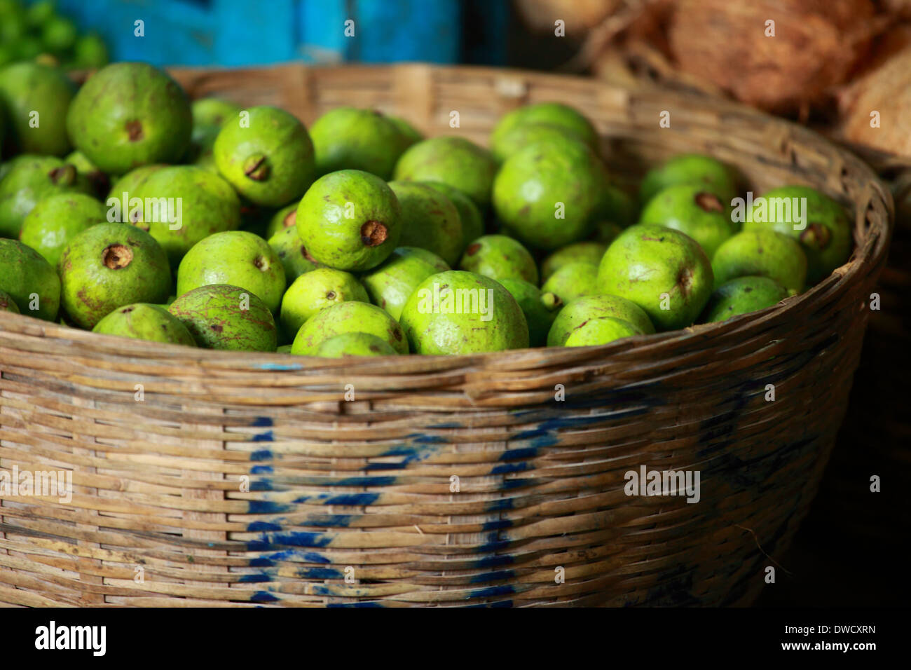 Various fruits at local market in India Stock Photo - Alamy