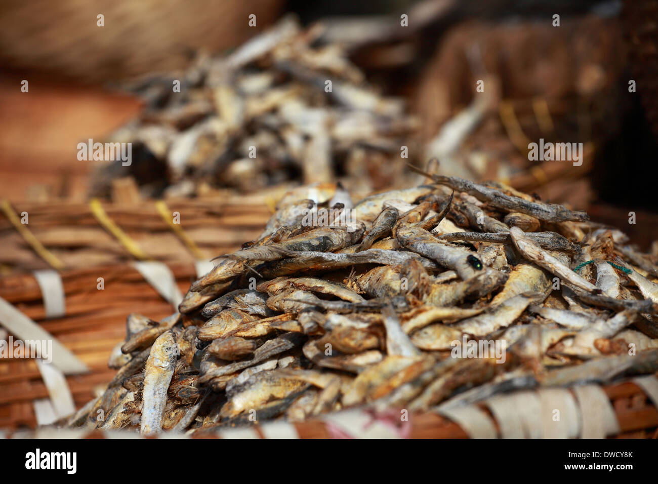 Dried fish, seafood product at market from India Stock Photo - Alamy