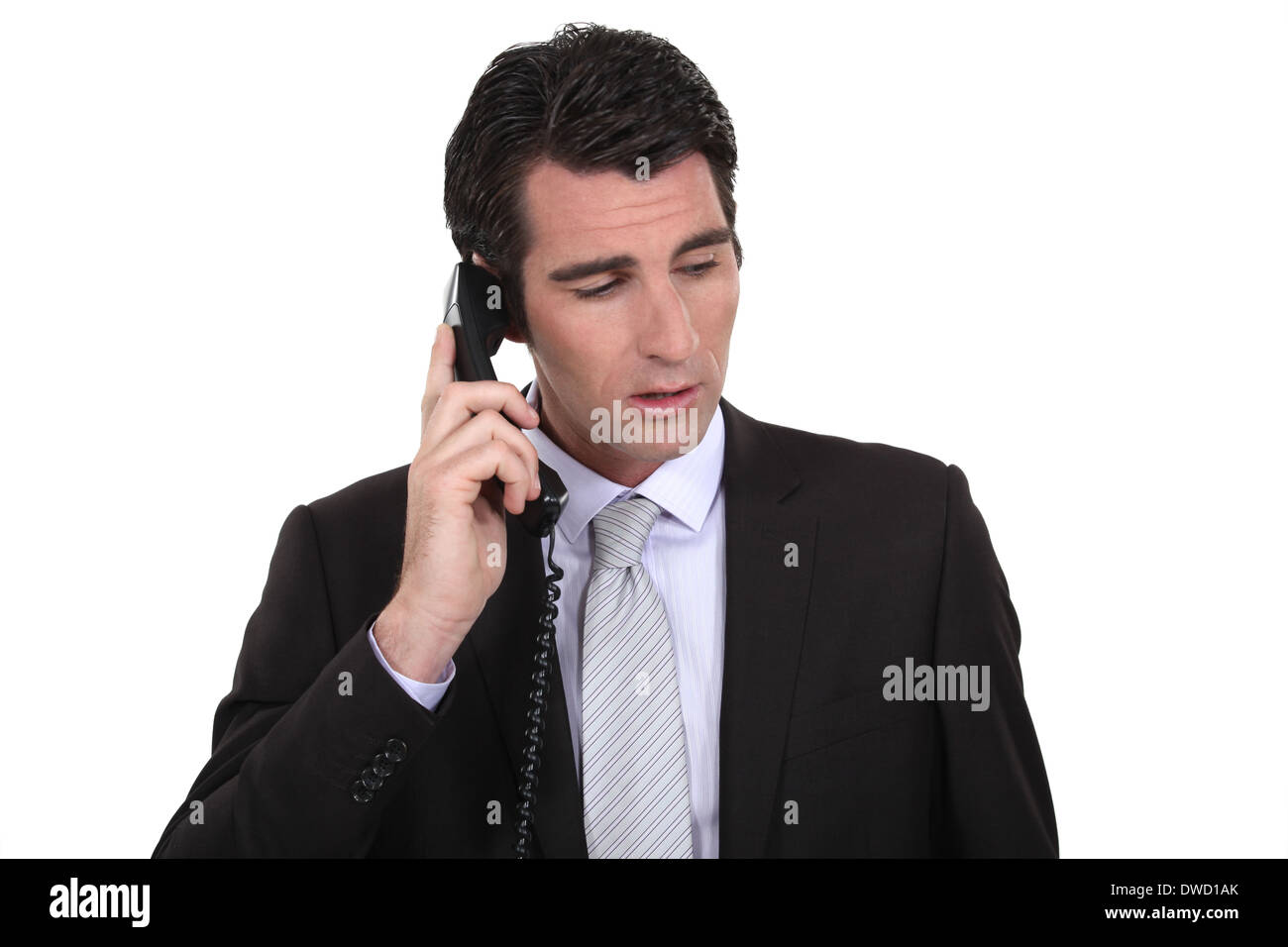 Businessman making important call Stock Photo - Alamy