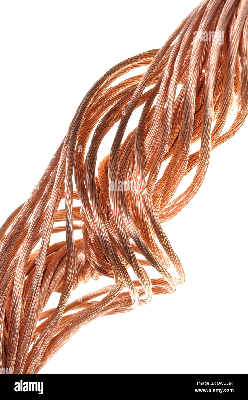 Copper wire, the concept of the energy industry Stock Photo - Alamy