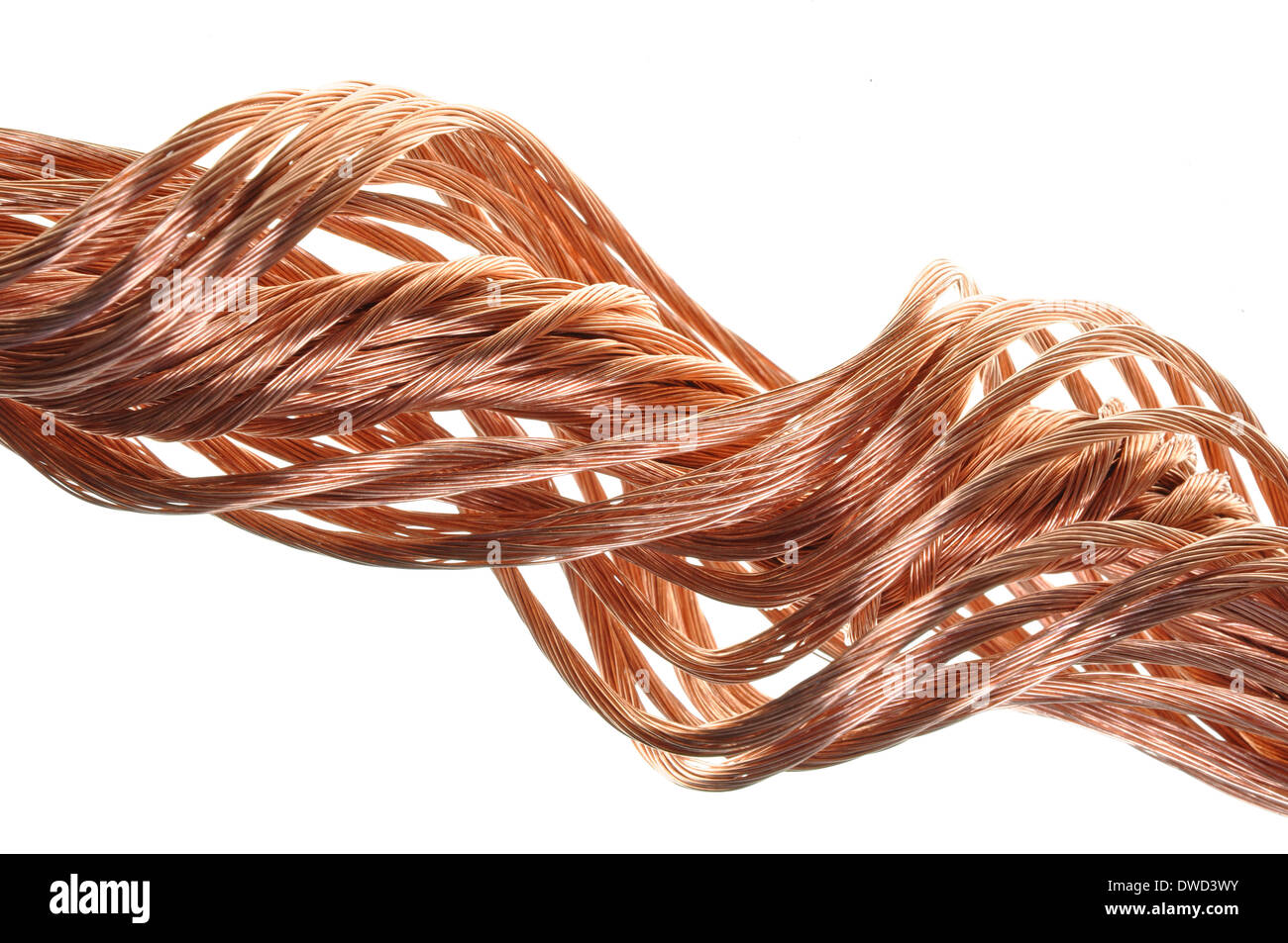 Copper wire, the concept of the energy industry Stock Photo - Alamy