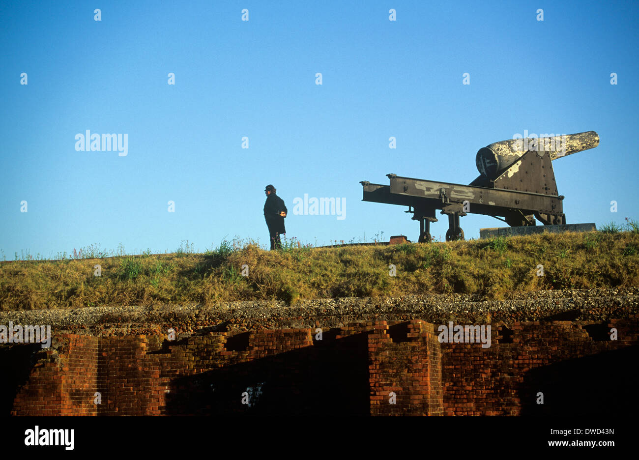 Costumed interpreter at the 1864 Civil War Fort Clinch, Fort Clinch ...