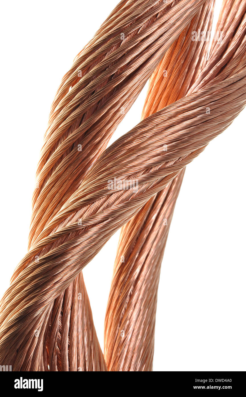 Copper wire, the concept of the energy industry Stock Photo - Alamy
