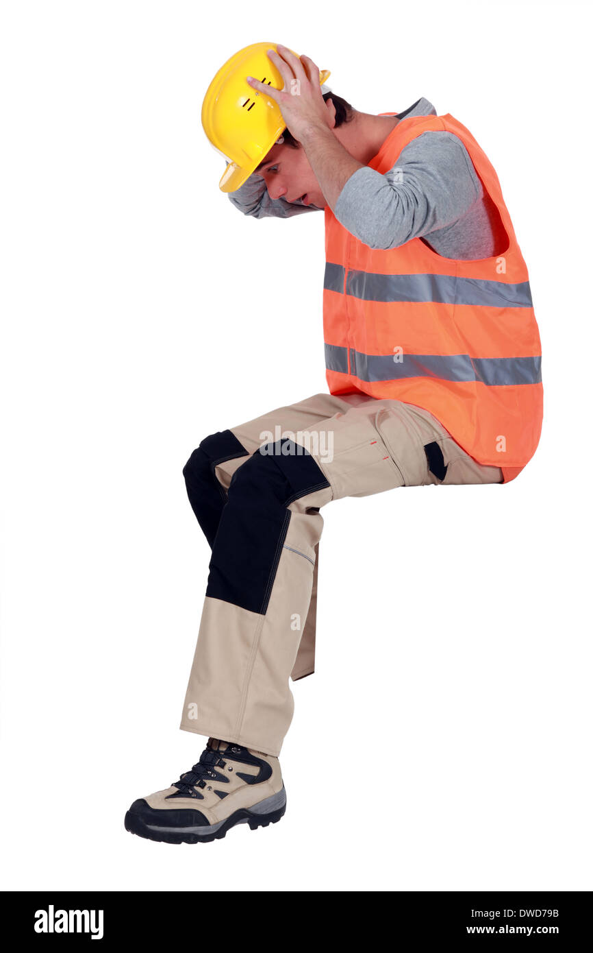 Shocked man looking down Cut Out Stock Images & Pictures - Alamy