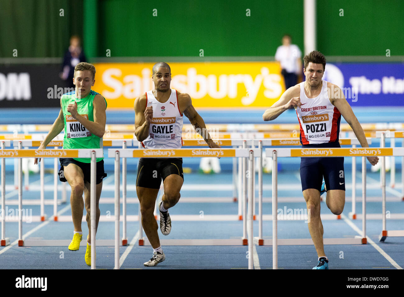 David KING, Andrew POZZI, Nick GAYLE, 60m Hurdles Final British ...