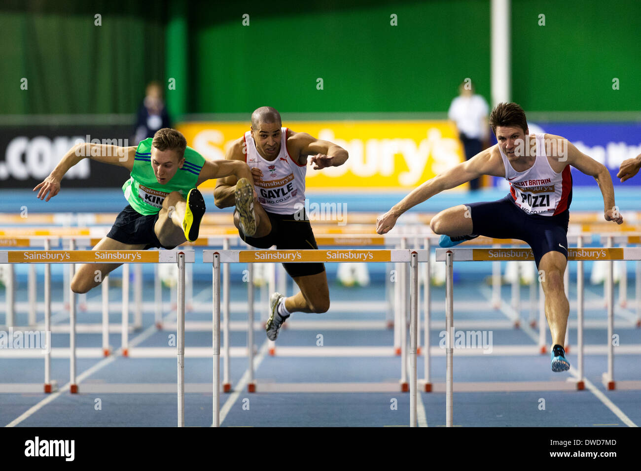David KING, Andrew POZZI, Nick GAYLE, 60m Hurdles Final British ...