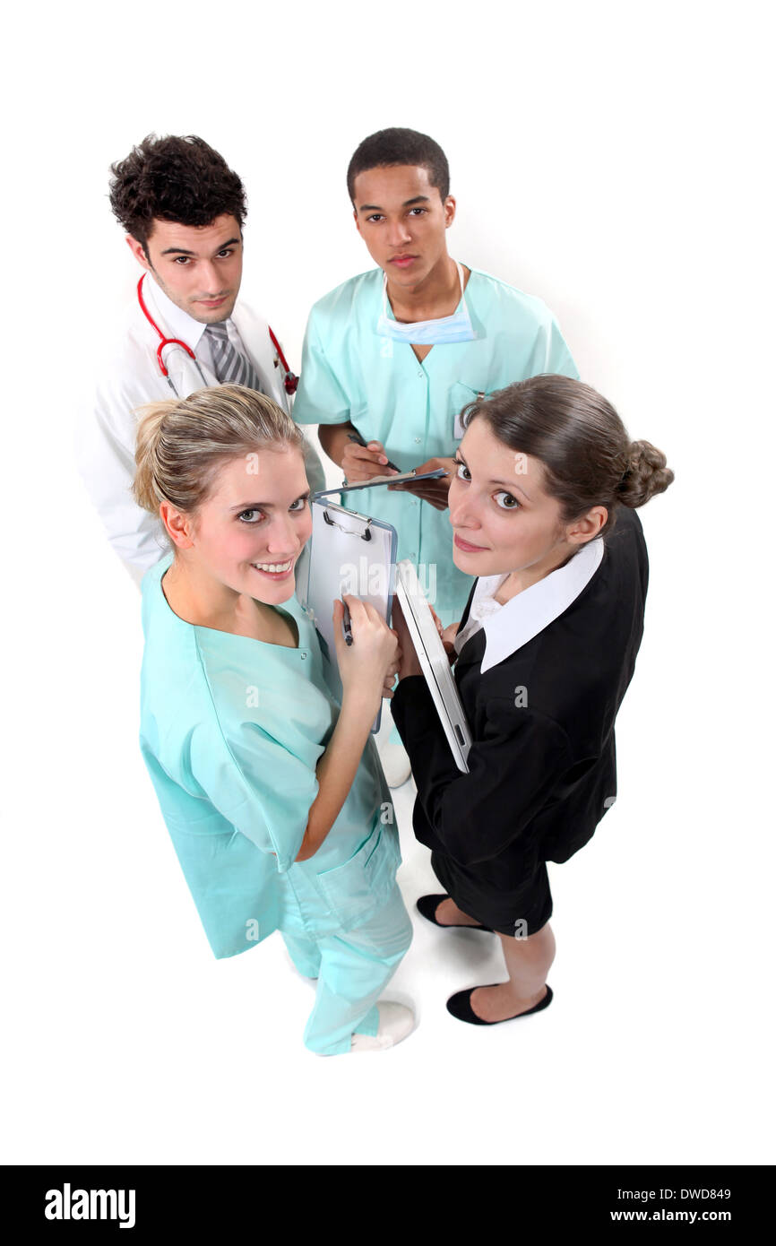 Doctor teaching medical team Cut Out Stock Images & Pictures - Alamy