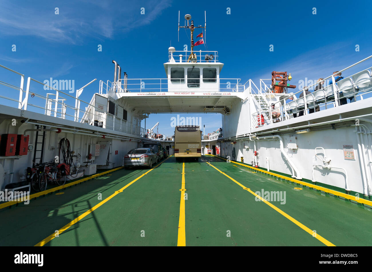 On board the Caledonian Macbrayne ferry the 'Loch Alainn', between the ...