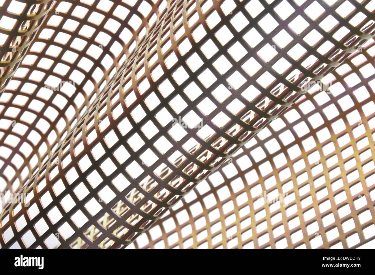 Shiny metal surface background with square holes Stock Photo - Alamy