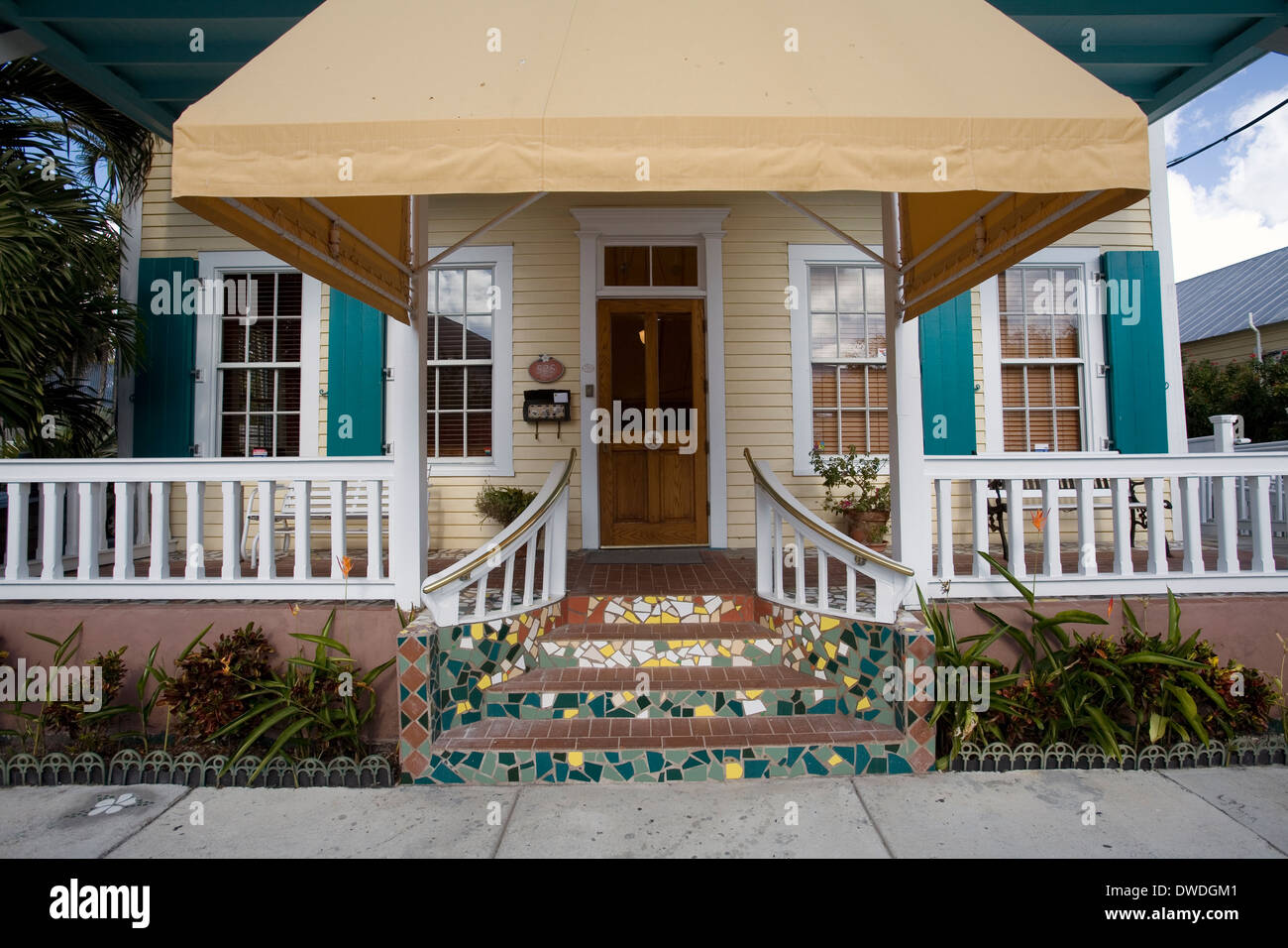 Colorful Cuban island-style architecture, Florida, USA Stock Photo - Alamy