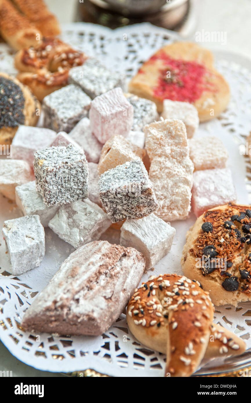 Turkish delight dessert Stock Photo - Alamy