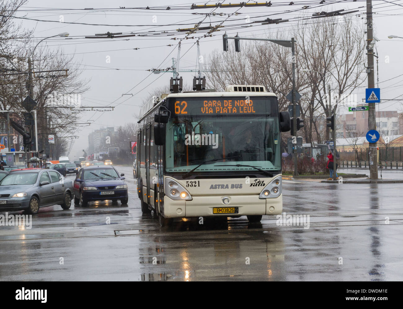 Trolley bus in Bucharest, Romania Stock Photo - Alamy