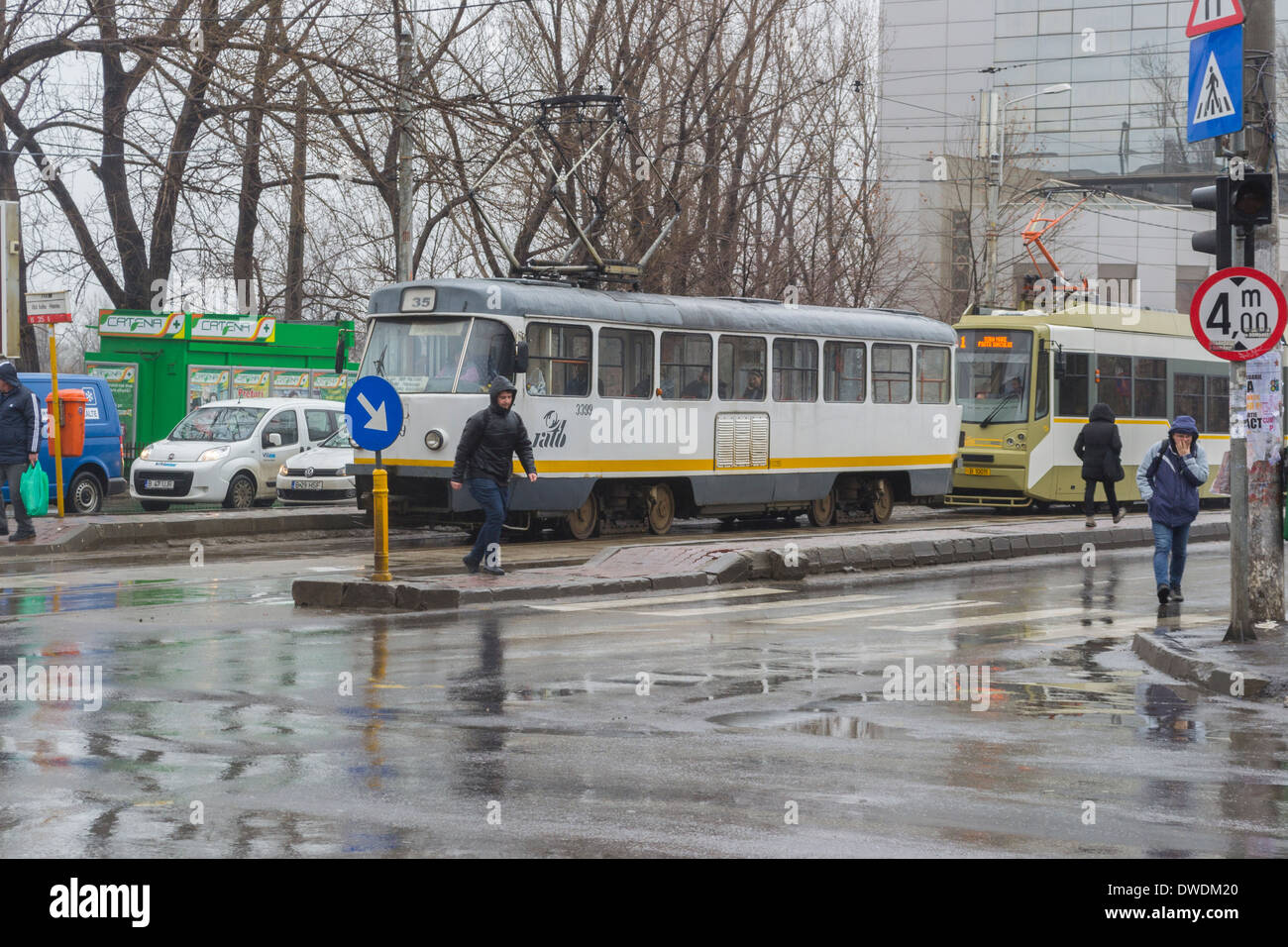 Tram in Bucharest, Romania Stock Photo - Alamy
