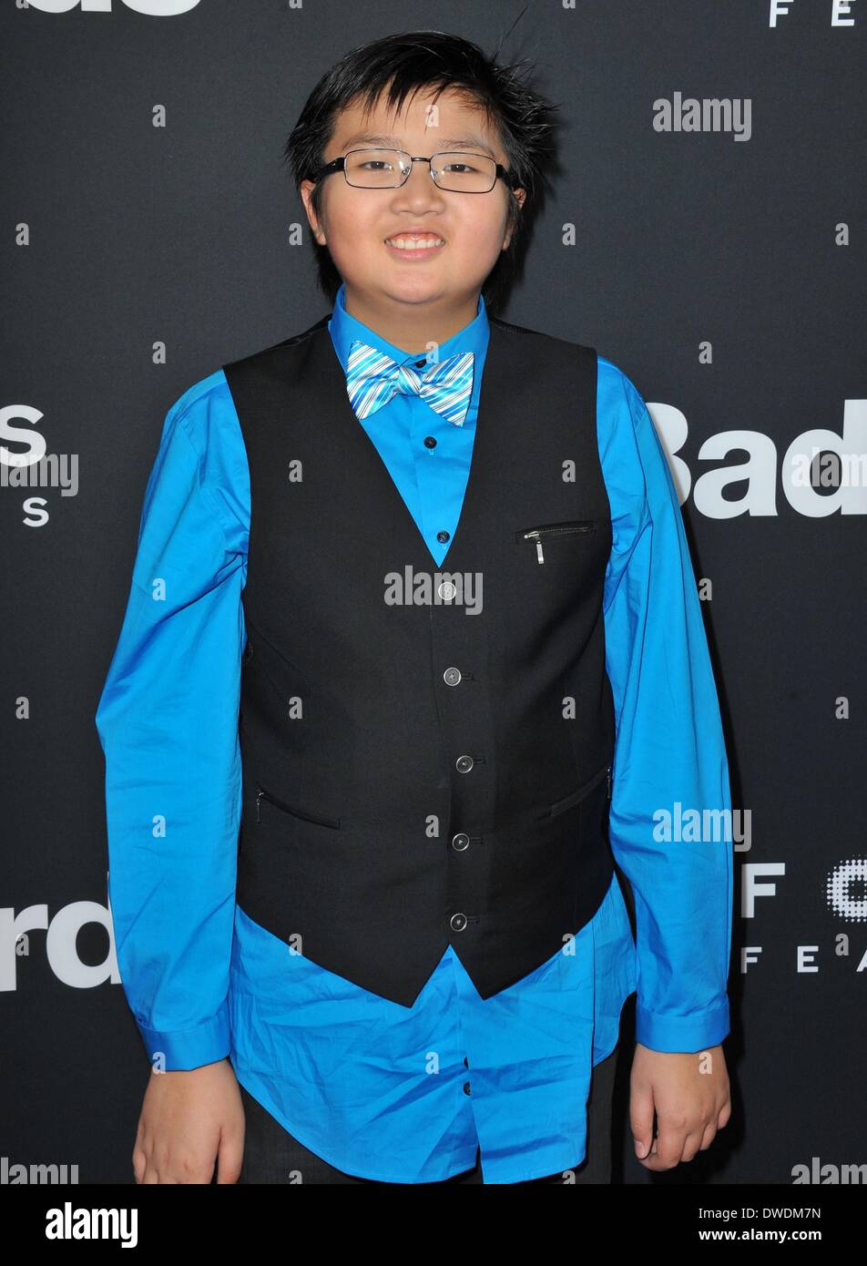 Los Angeles, CA, USA. 5th Mar, 2014. Matthew Zhang at arrivals for BAD ...