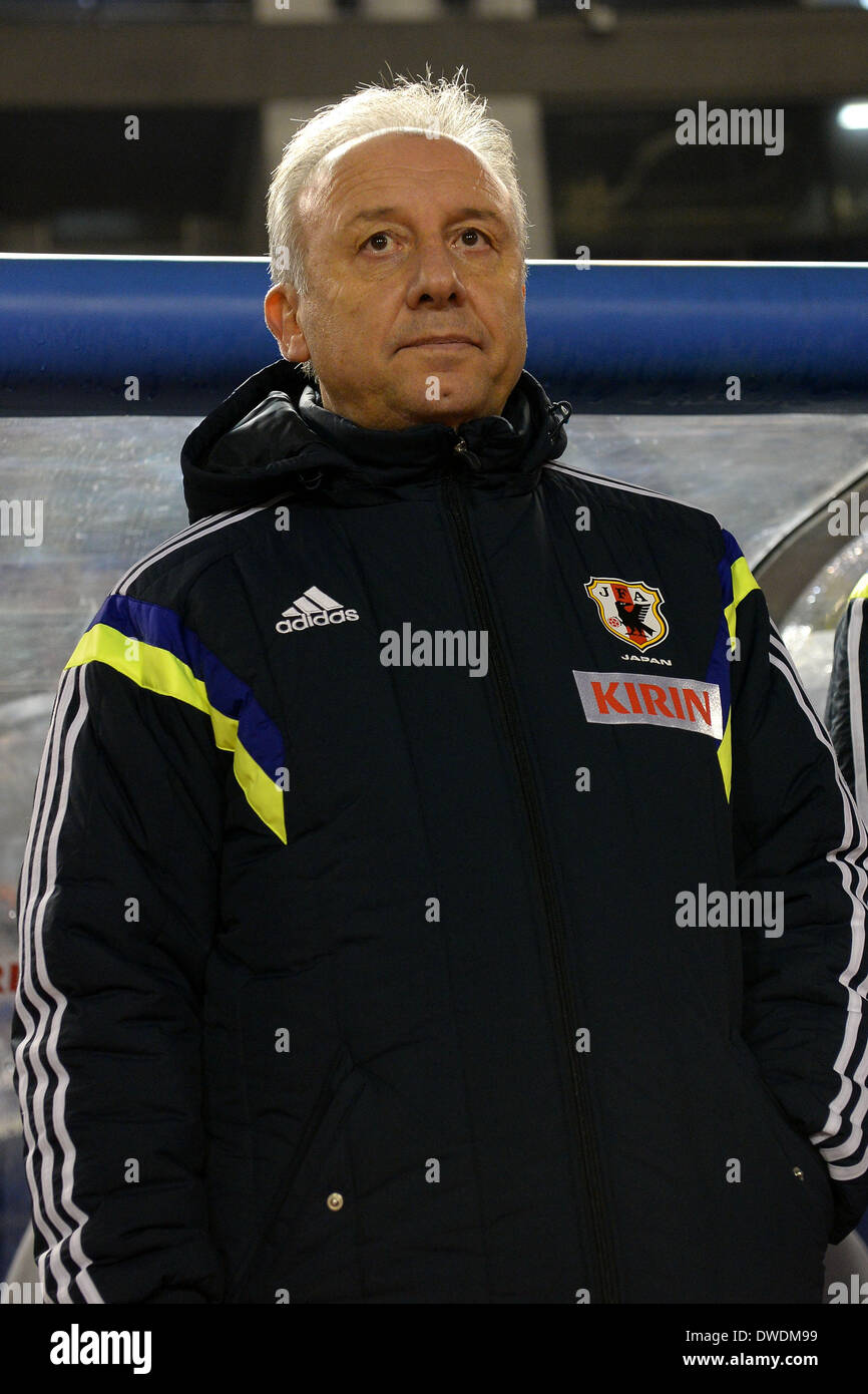 Tokyo, Japan. 5th Mar, 2014. Alberto Zaccheroni (JPN) Football / Soccer ...