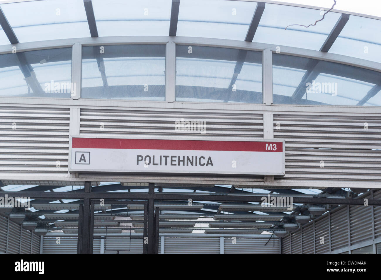 Politehnica subway station sign in Bucharest, Romania Stock Photo - Alamy