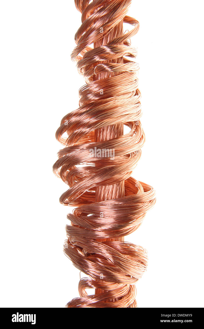 Copper wire, a symbol of growth and development in industry Stock Photo ...