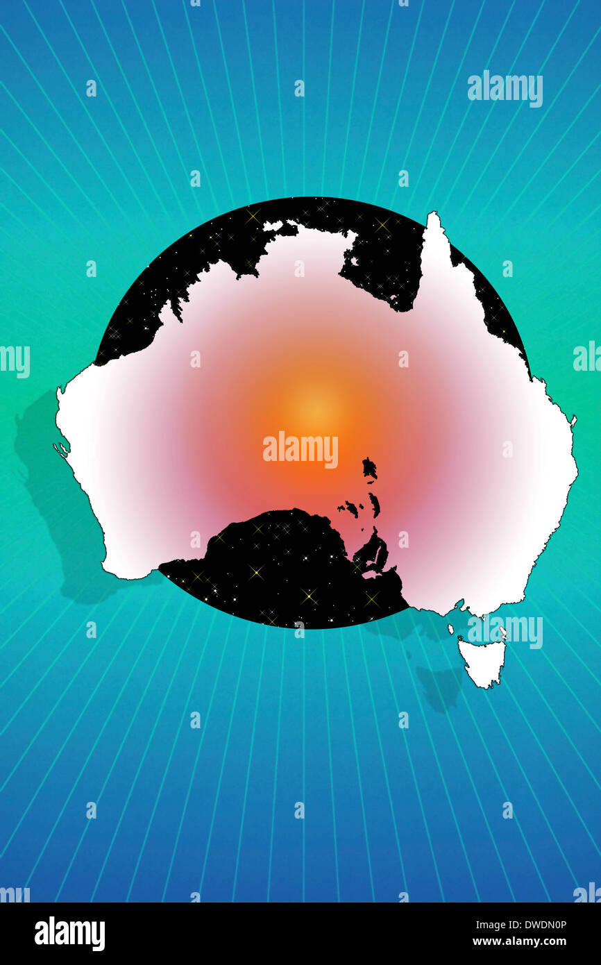 Outline map of Australia Stock Photo - Alamy