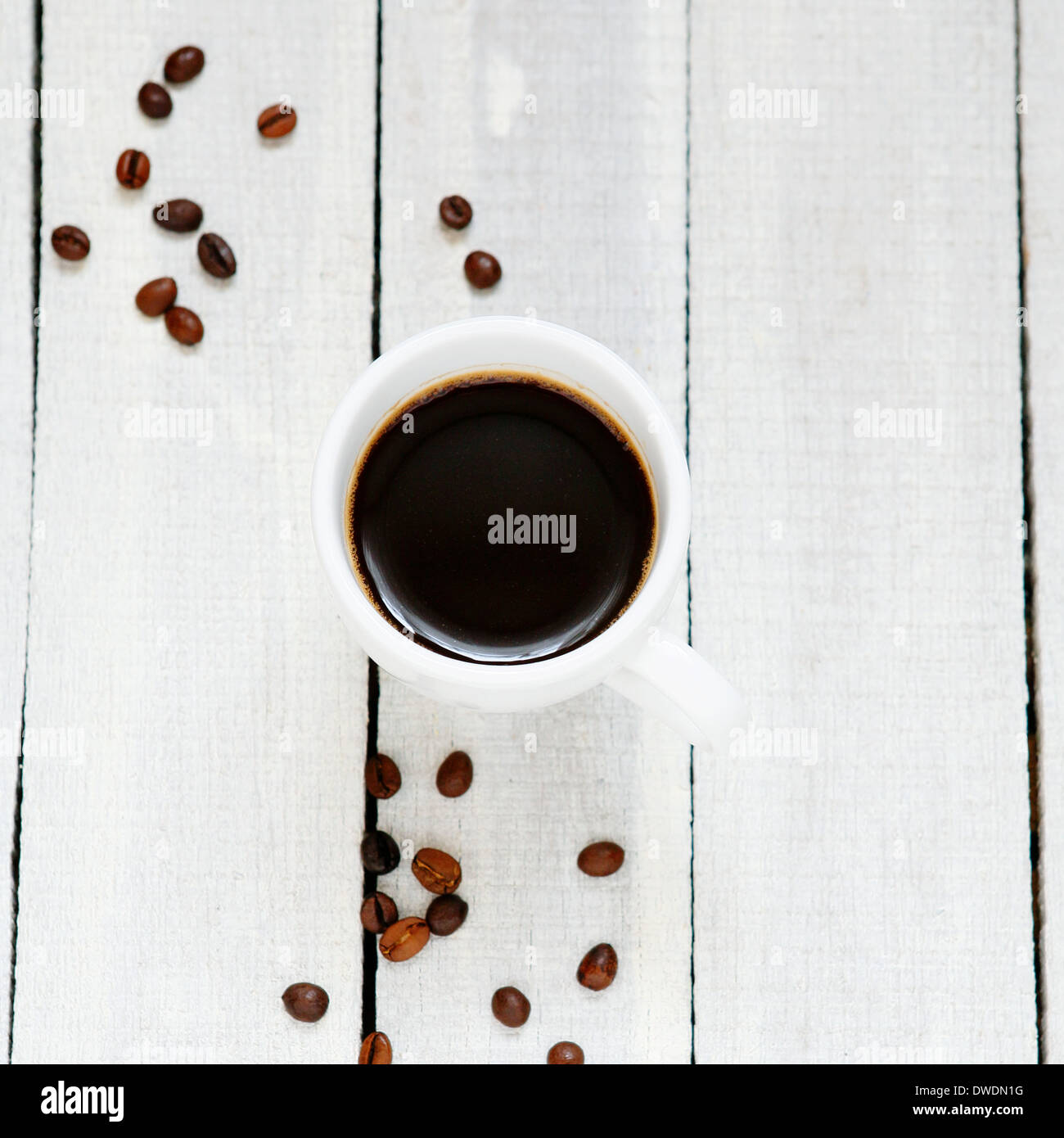 cup of black coffee, top view, drink Stock Photo - Alamy
