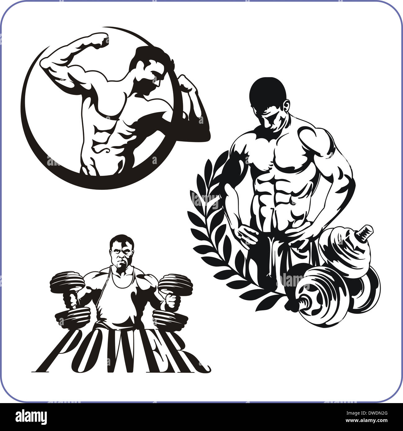 Bodybuilding and Fitness - illustration Stock Photo - Alamy