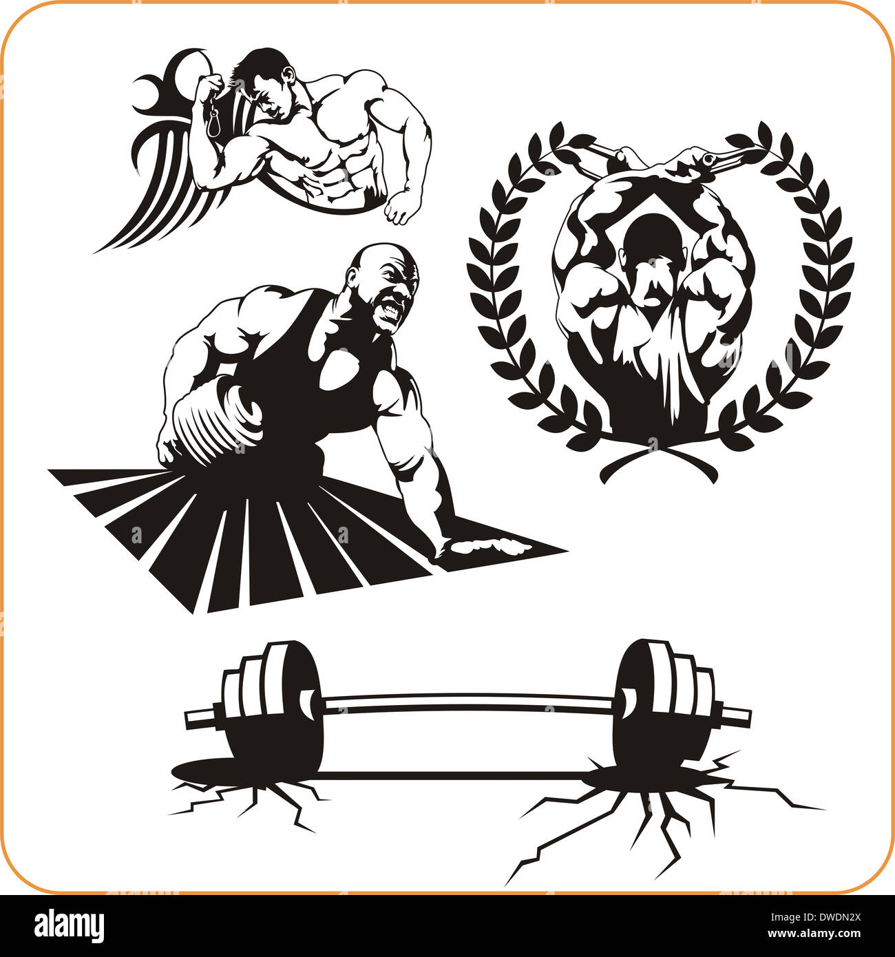Bodybuilding and Fitness - illustration Stock Photo - Alamy