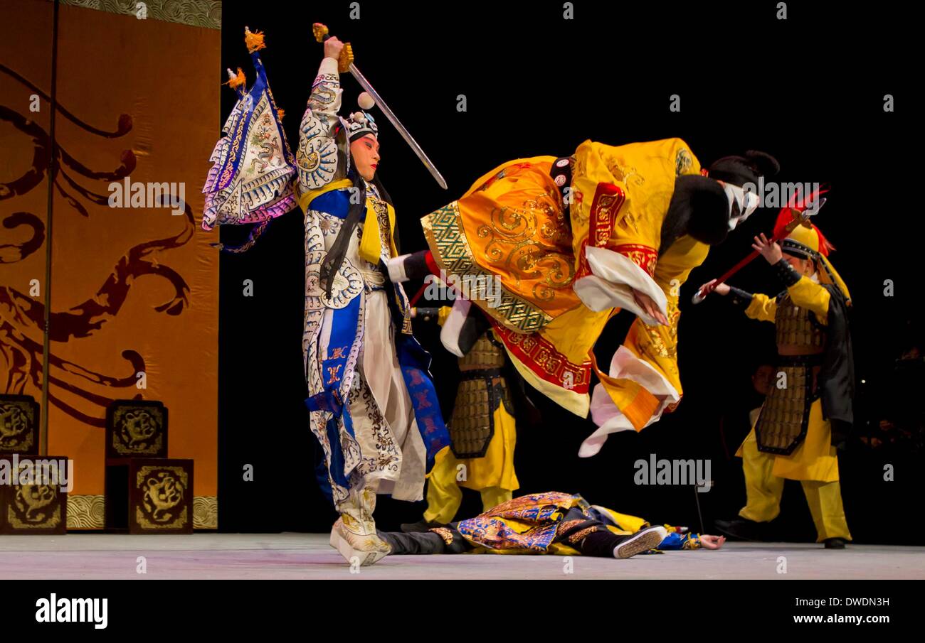 Toronto, Canada. 5th Mar, 2014. Actors from Shanghai Peking Opera ...