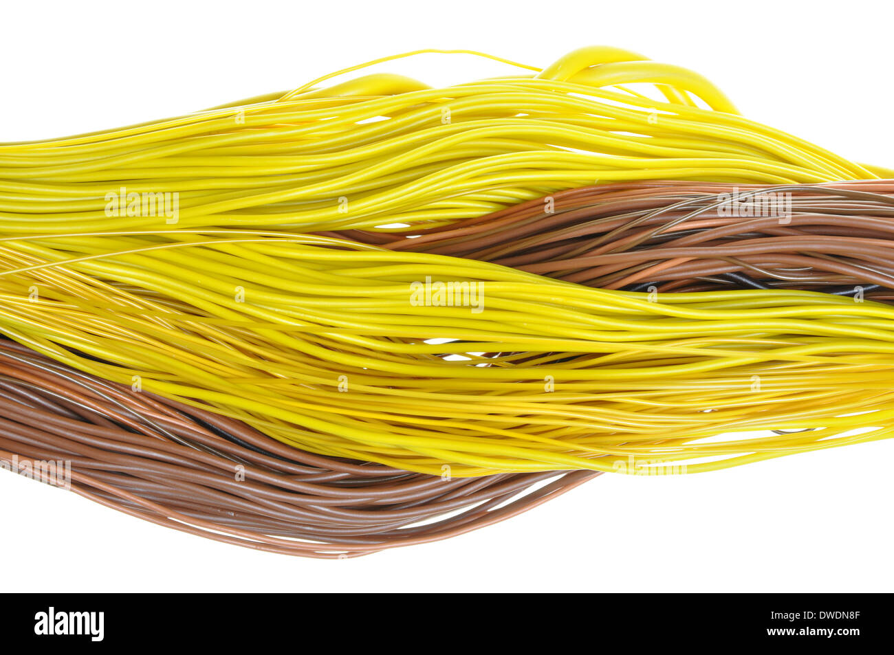 Bundles of colorful network cables isolated on white background Stock ...