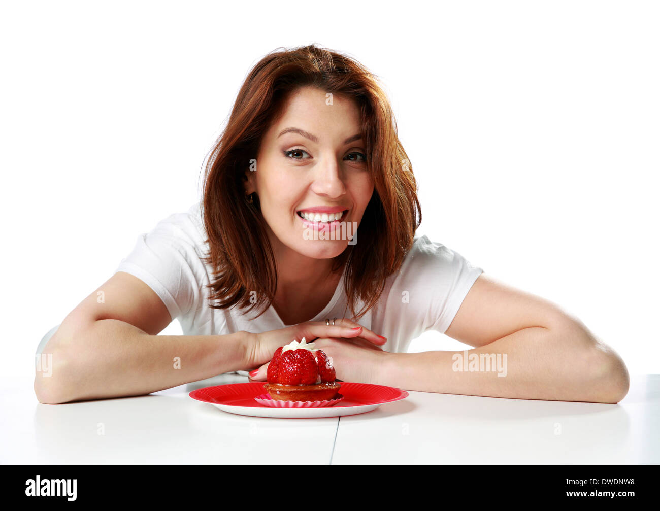 Woman birthday cake table hi-res stock photography and images - Alamy