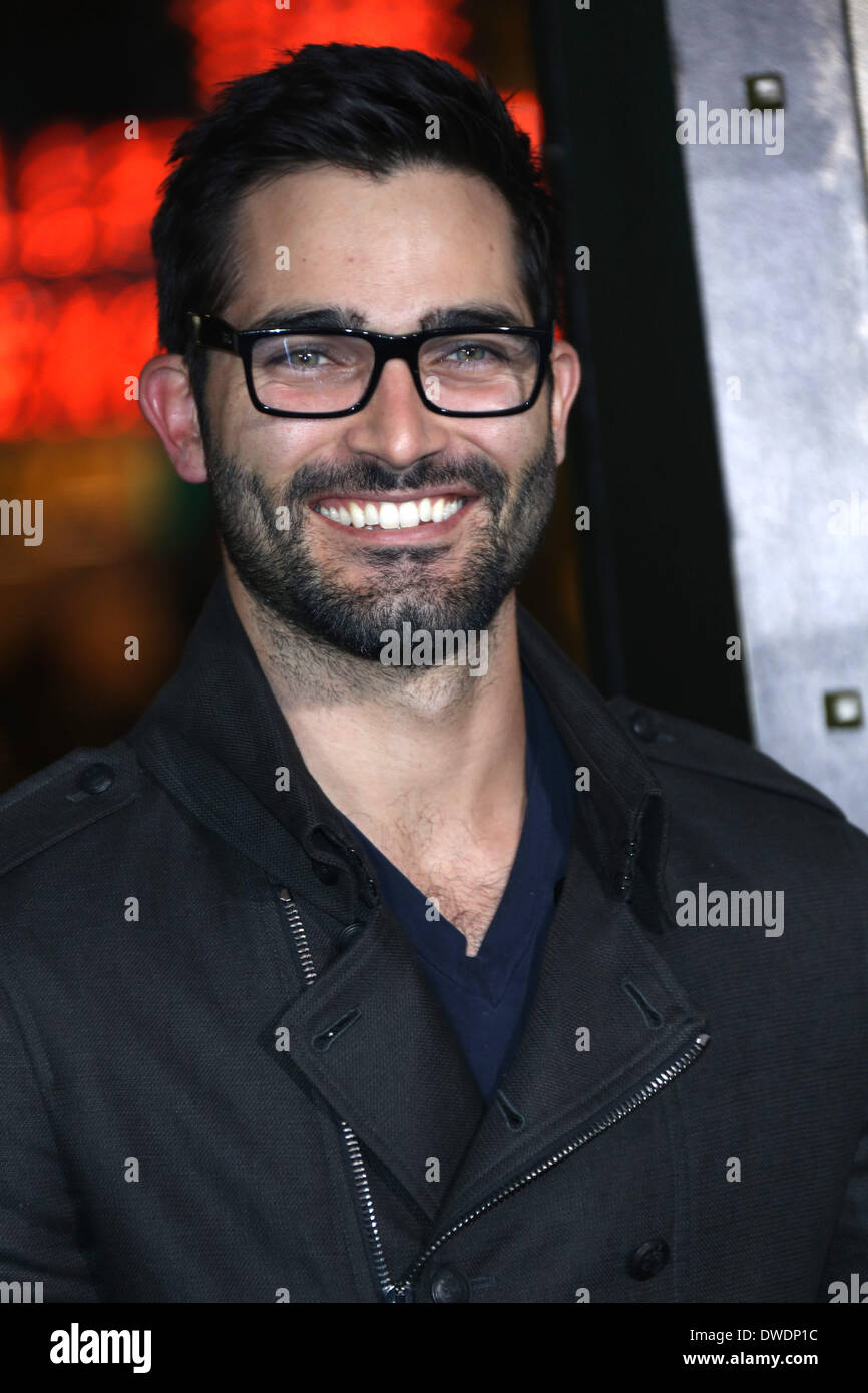 Actor Tyler Hoechlin attends the premiere of 300: Rise Of An Empire at ...