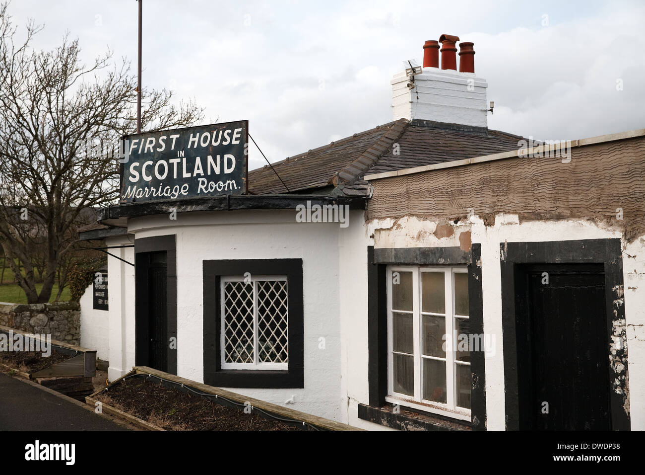 Gretna scotland first house hi-res stock photography and images - Alamy